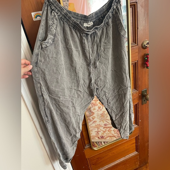 Solitaire | Pants & Jumpsuits | Solitaire Acid Wash Grey Boho Jogger X ...